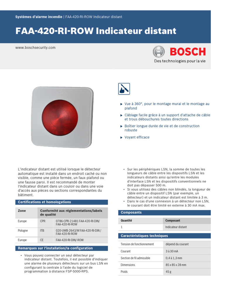 FAA 420 RI ROW Data Sheet FRFR 17585150475 | PDF