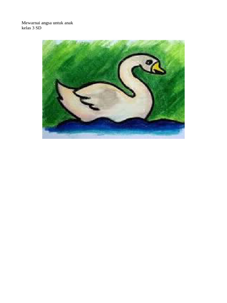 Mewarnai Angsa Untuk Anak Pdf