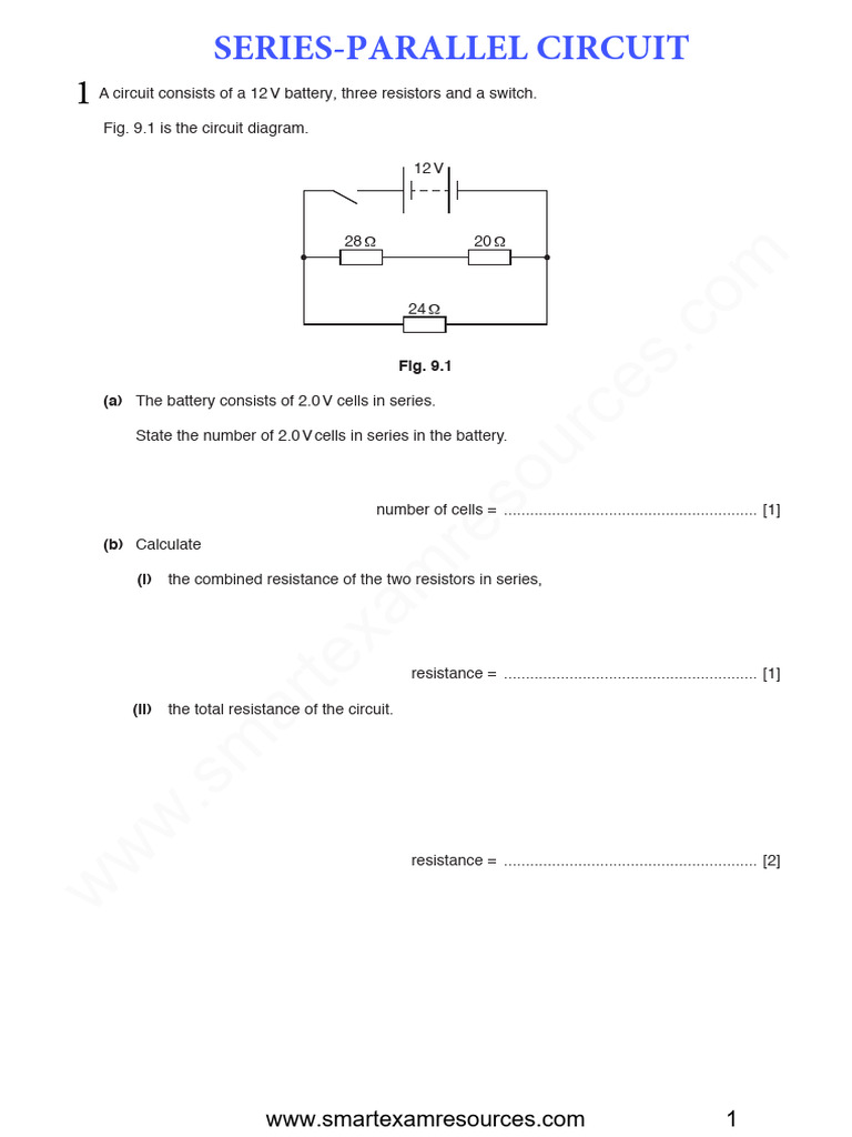 4.3.1 Series Parallel Circuits Set 3 Qp Ms | PDF