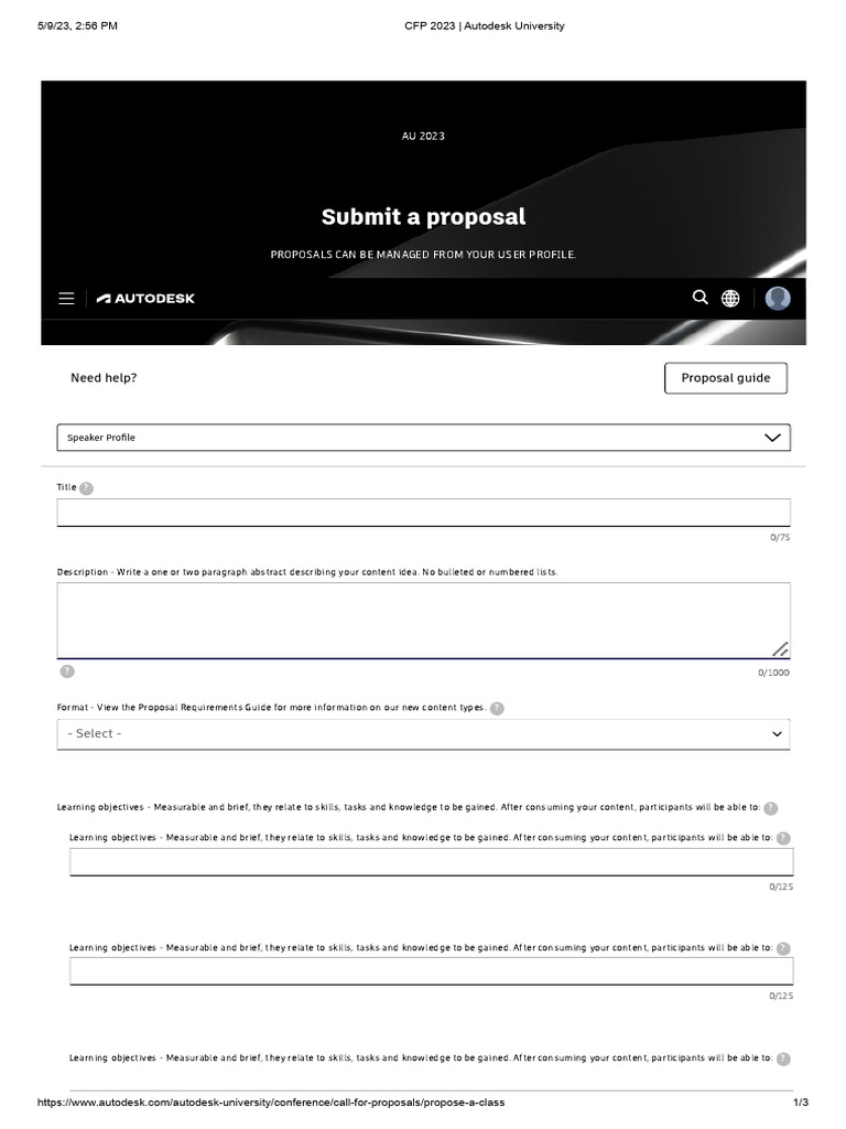 CFP 2023 - Autodesk University | PDF