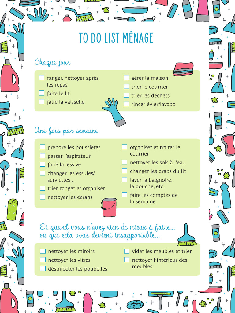 To Do List Menage | PDF