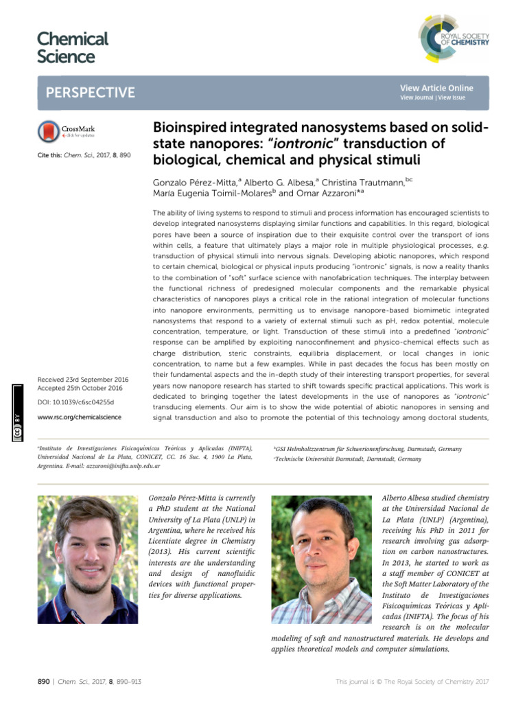 Chemical Science: Perspective | PDF
