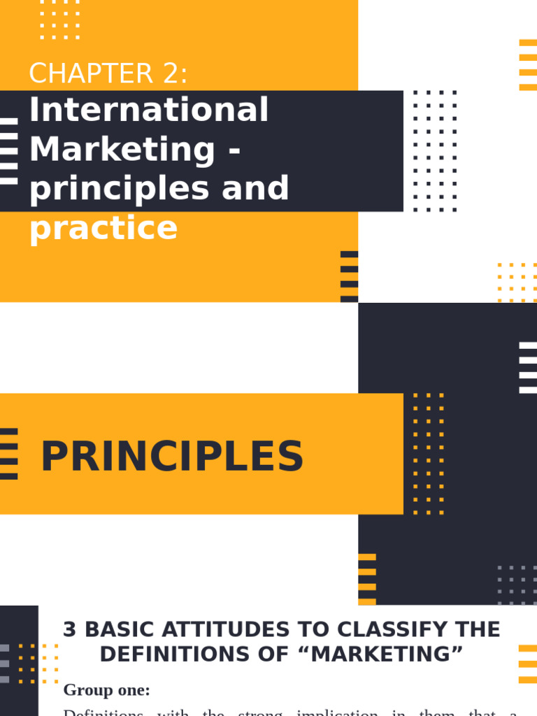 ART2 INTERNATIONAL MARKETING PRINCIPLES and PRACTICES | PDF