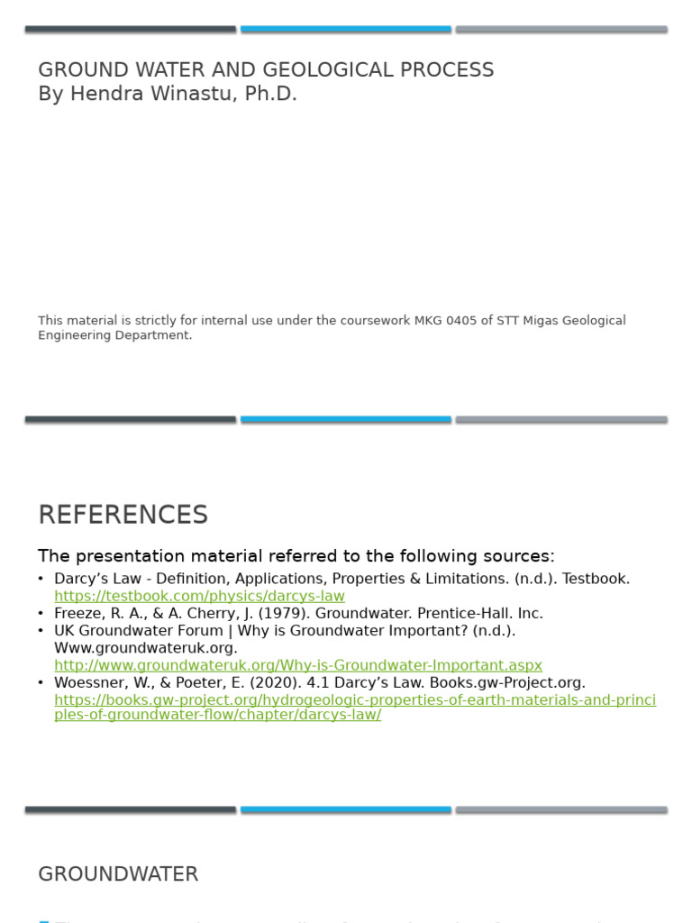 Ground Water and Geological Process #1 | PDF