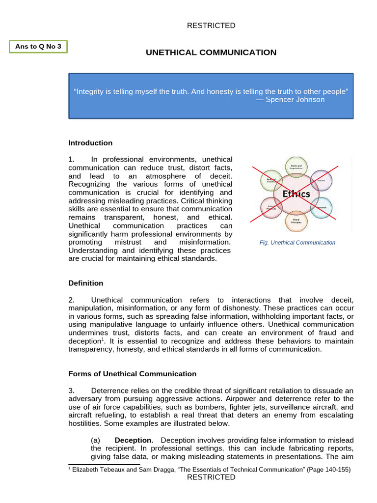 Unehtical Comm | PDF