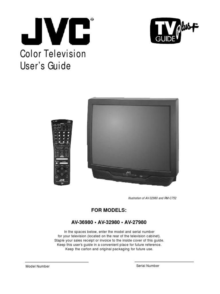 JVC TV Av-32980 Manual | PDF | Videocassette Recorder | Electrical ...