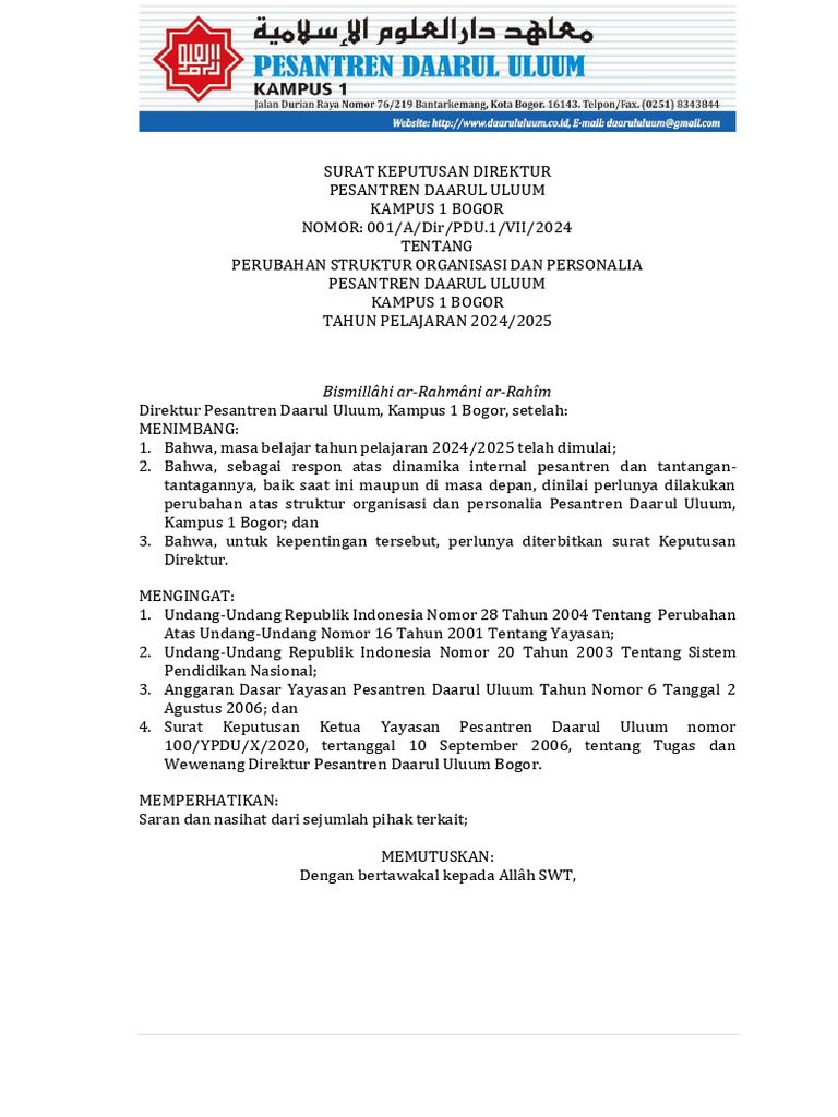 001 SK Struktur 2024-2025 | PDF