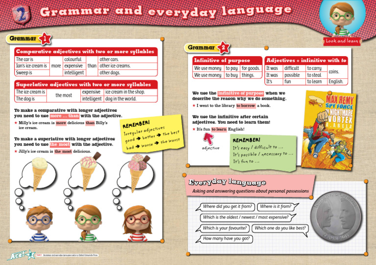 5º Epo Poster Ace Unit 2 | PDF | Syntax | Grammar
