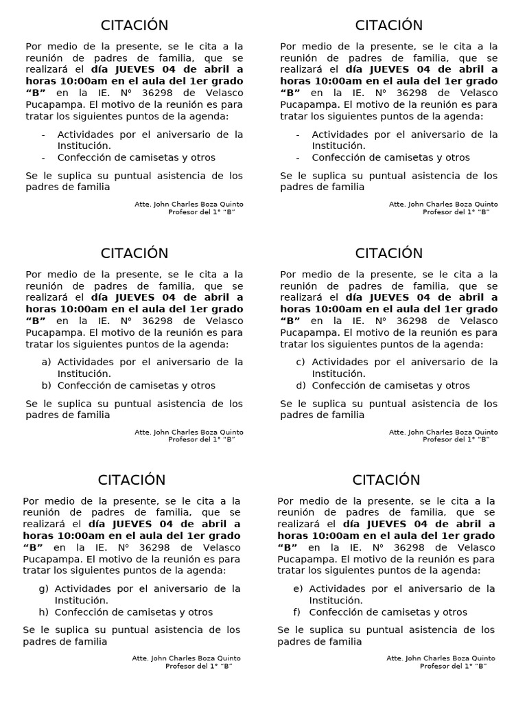 Citacion Dia 04 de Abril | PDF Citacion Dia 04 de Abril | PDF