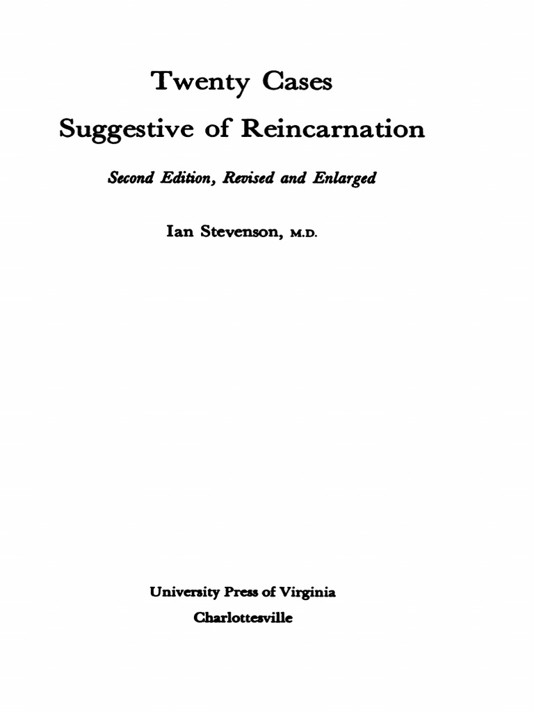 Stevenson - 20 Cases Suggestive of Reincarnation | PDF