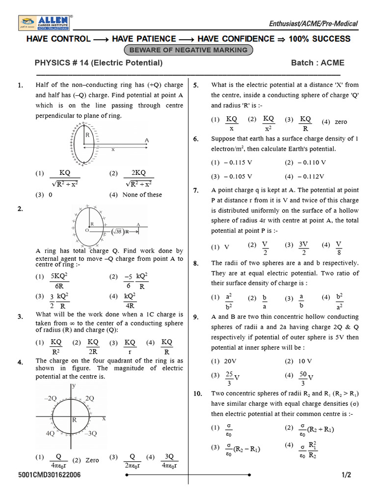 DPP-14 Electric Potential | PDF