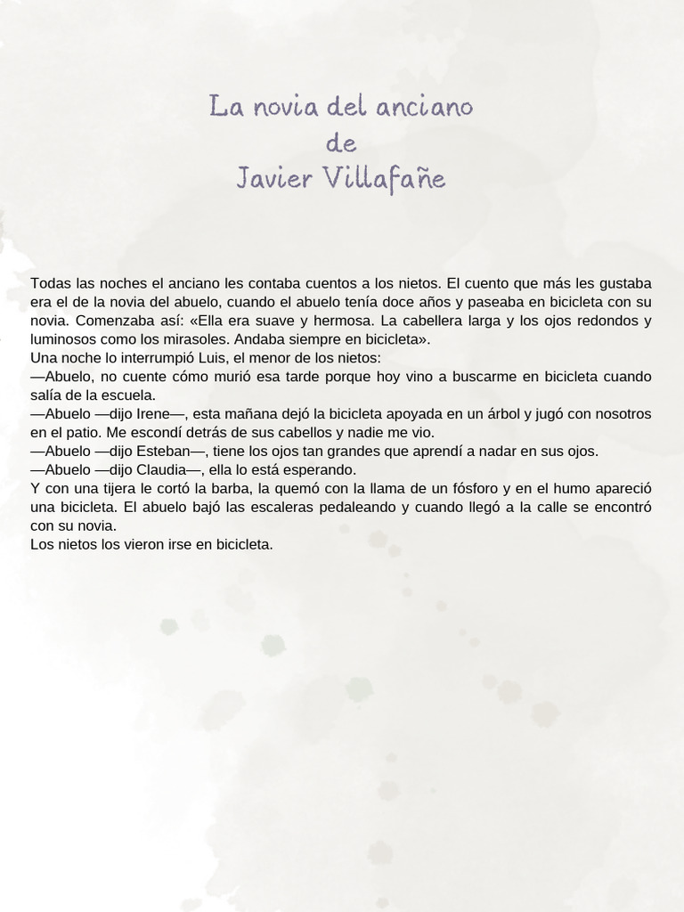 La Novia Del Anciano Javier Villafañe Pdf Pdf