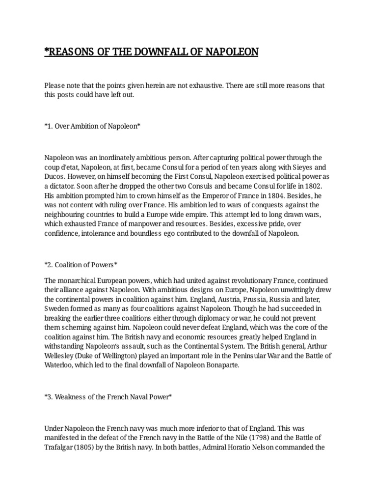 Napoleon I Downfall-1 | PDF