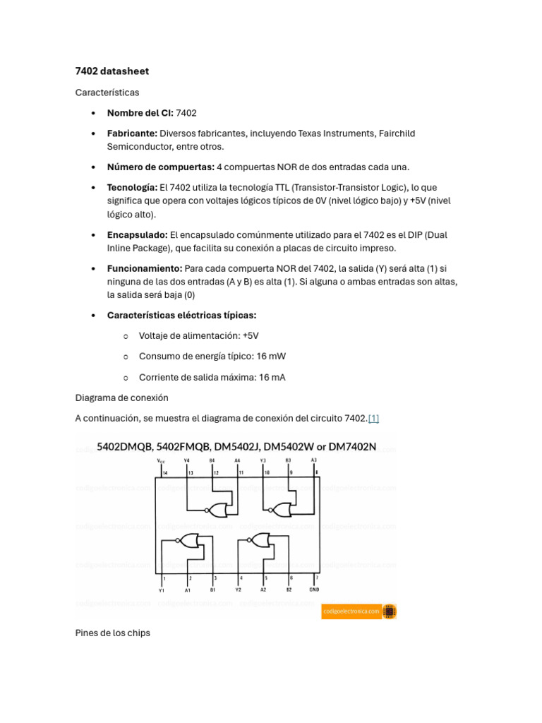 7402 Datasheet | PDF