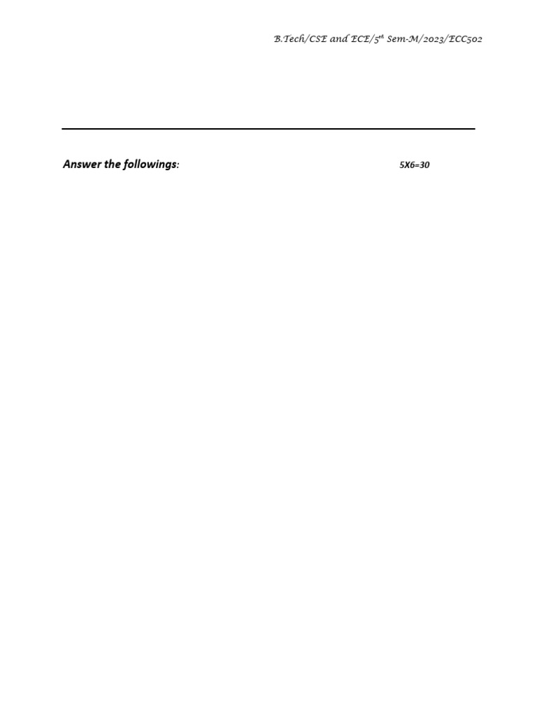 Microprocessor Exam Paper ECC-502 | PDF