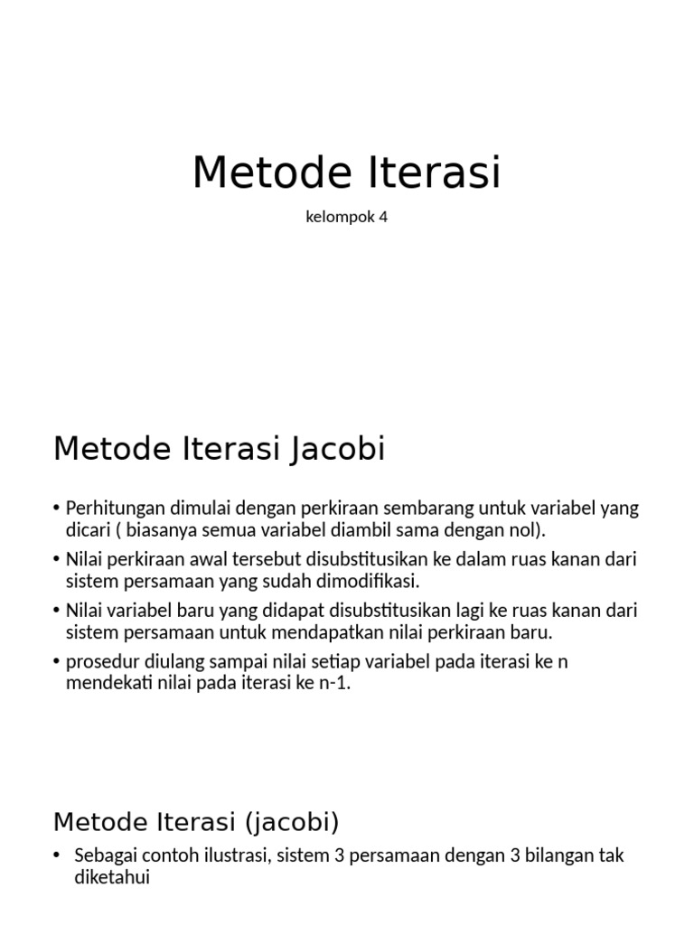 Metode Iterasi Wat Fiskom | PDF