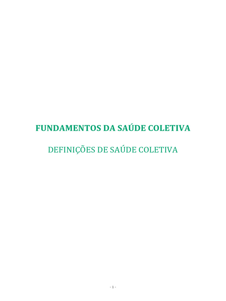 Aula 002 Saúde Coletiva | PDF | Sociologia | Ciências Sociais