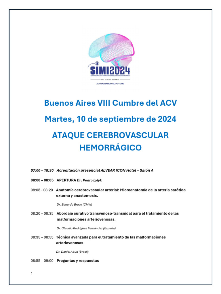 Programa Preliminar ESP SIMI 2024 | PDF