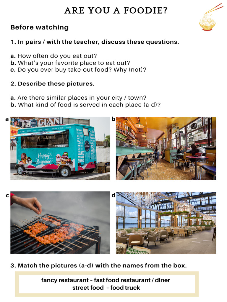 Are You A Foodie - Ss Worksheet | PDF