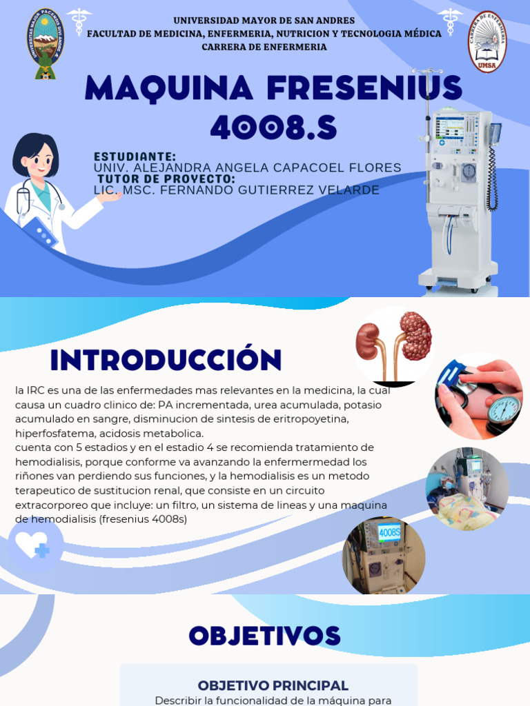 Capacoel Alejandra - Máquina FRESENIUS | PDF