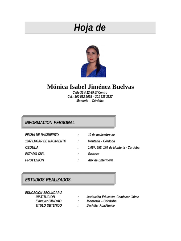 Curriculum Monica Actualizada 2023 (1) | PDF