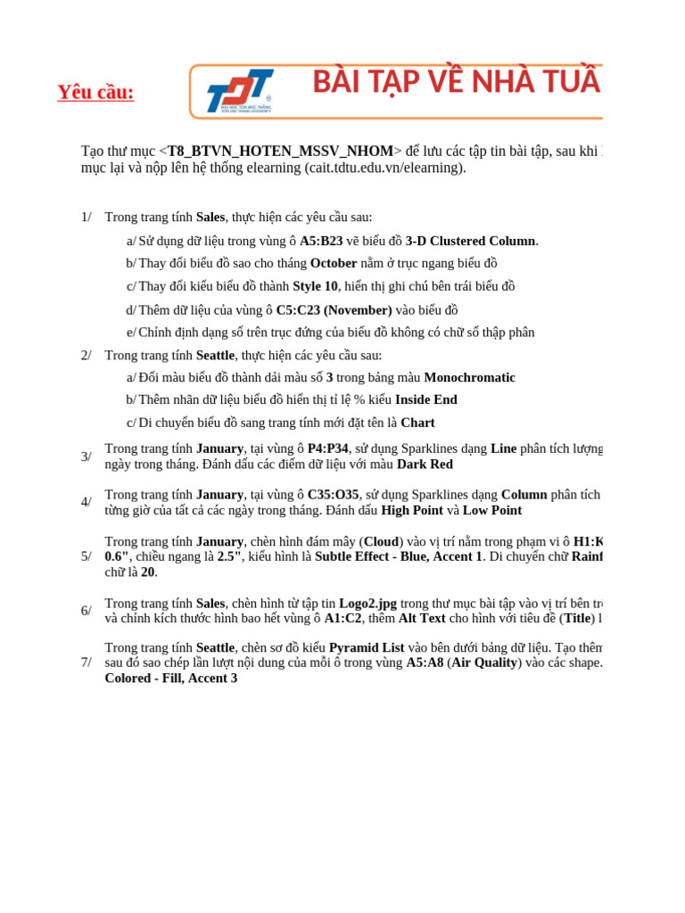 CLC BTVN Excel Tuan8 | PDF