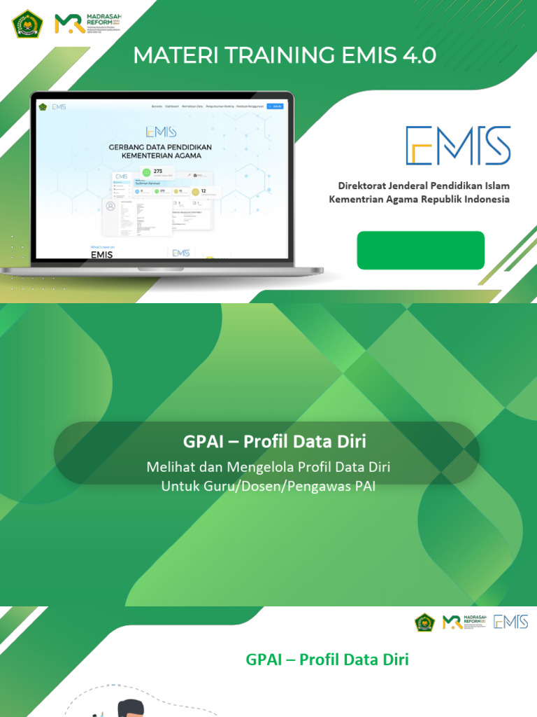 3.1 GPAI - Melihat Dan Mengubah Profil Data Diri - Guru Dosen Pengawas PAI | PDF