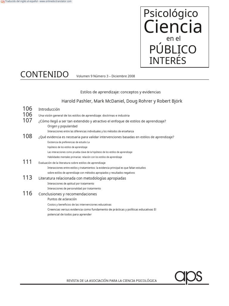 The Learning Styles Theory | PDF