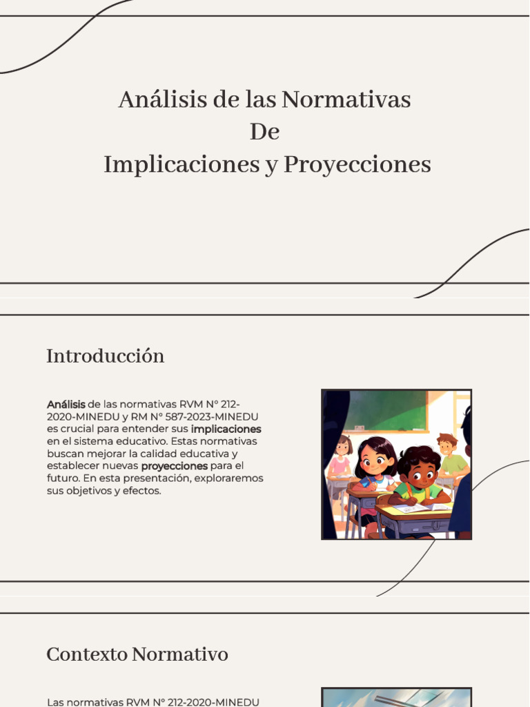 Slidesgo Analisis de Las Normativas RVM N 212 2020 Minedu y RM N 587 2023 Minedu Implicaciones y ...