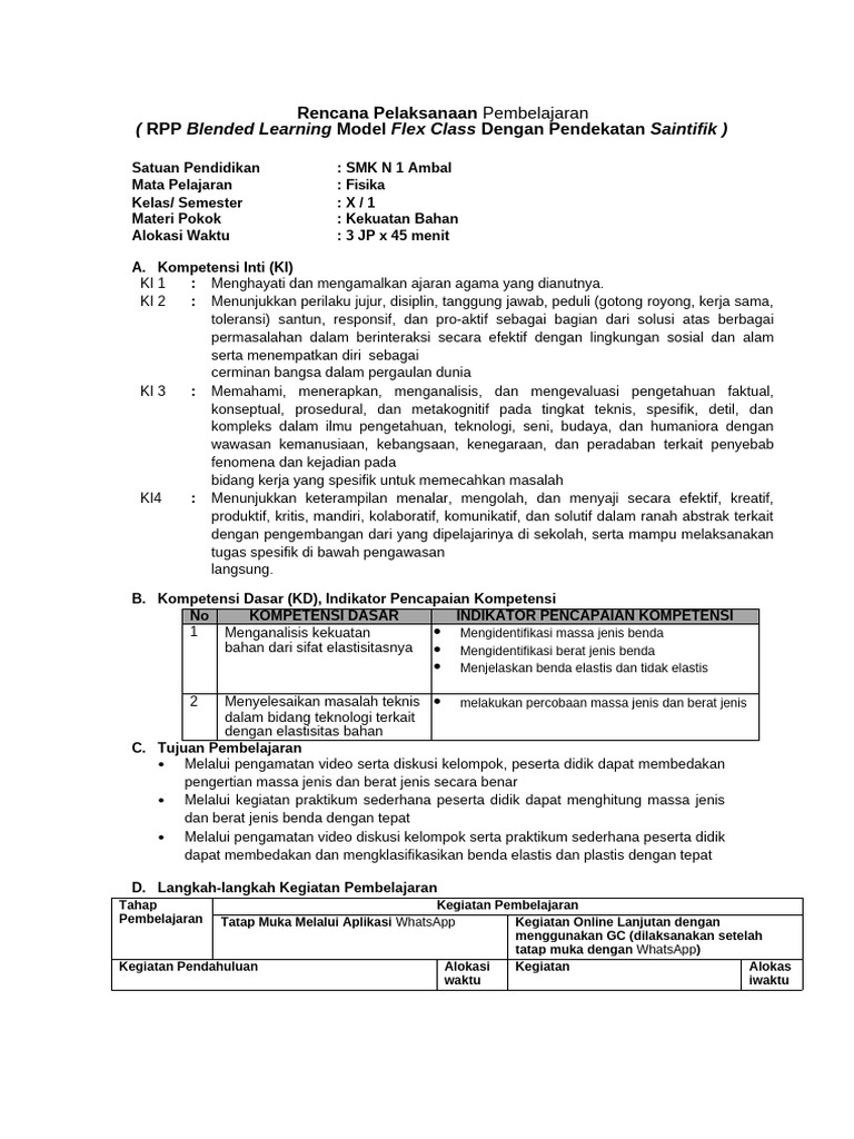 RPP Kekuatan Bahan Part 1 | PDF