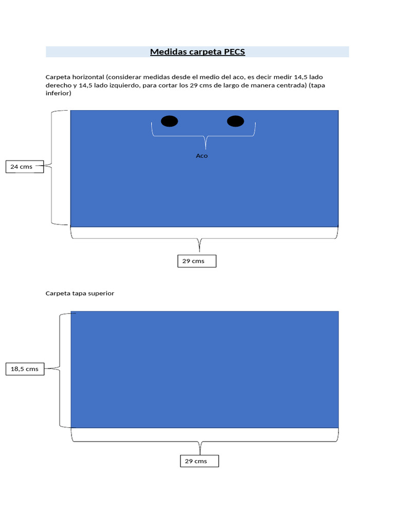 Medidas Carpeta PECS | PDF