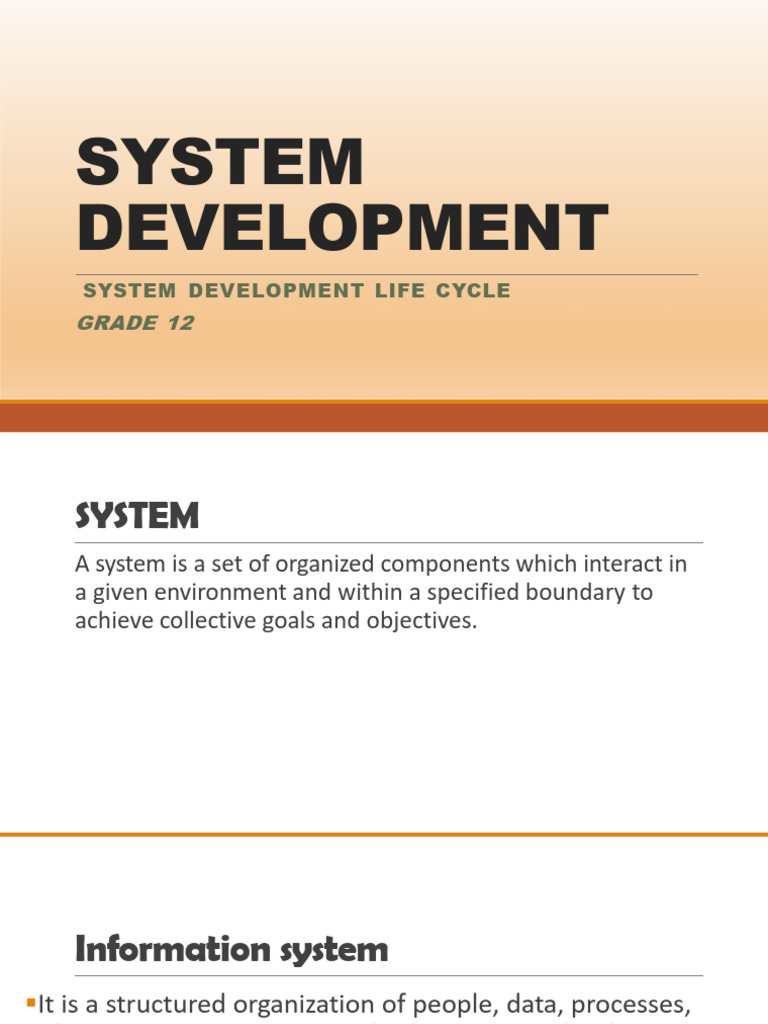 System Development Grade 12 | PDF