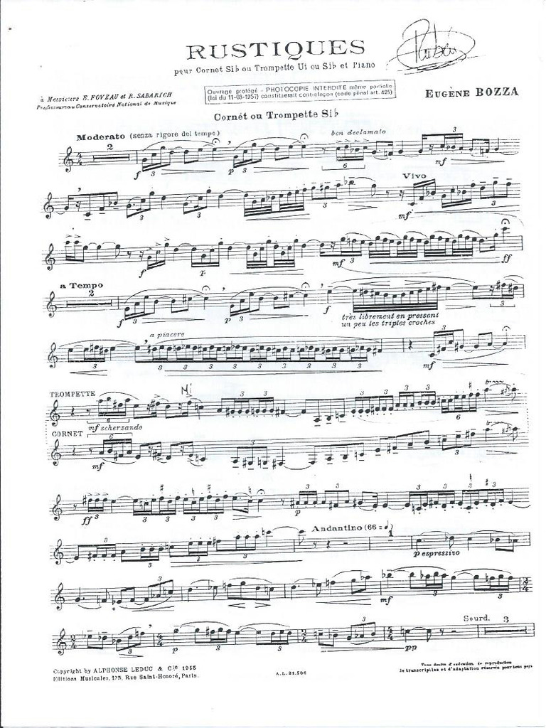 Eugene Bozza - Rustiques | PDF