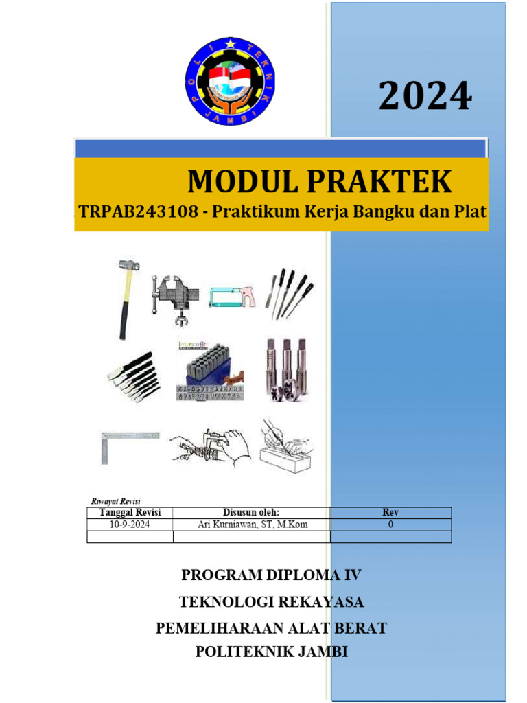 MODUL TRPAB243108 - Praktikum Kerja Bangku Dan Plat | PDF