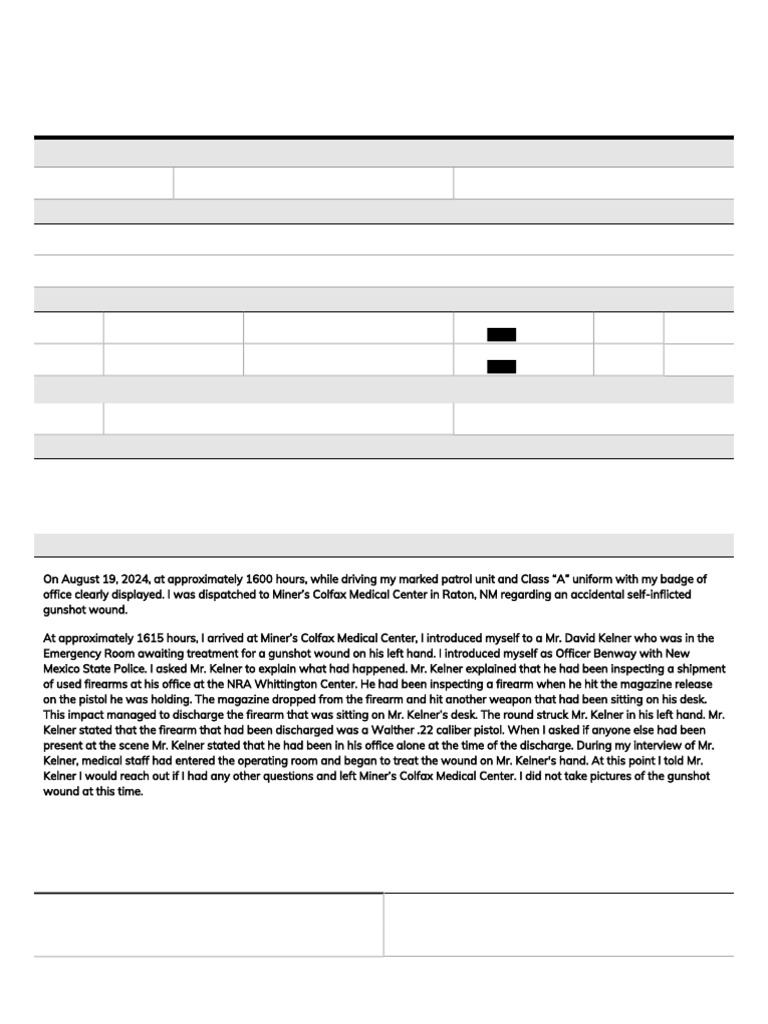 David Kelner NRA Whittington Center Accidental Discharge NM State ...