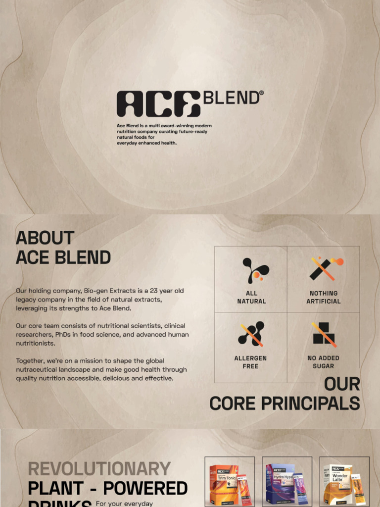 Ace Blend Brochure (Laptop View) | PDF