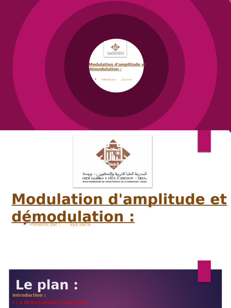Présentation MODULATION Et Démodulation | PDF