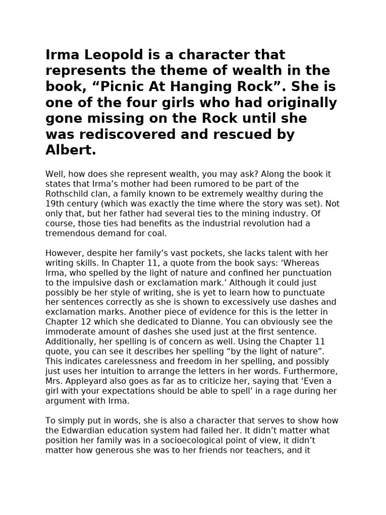 Irma Leopold Podcast Script by Thea Fernandez | PDF