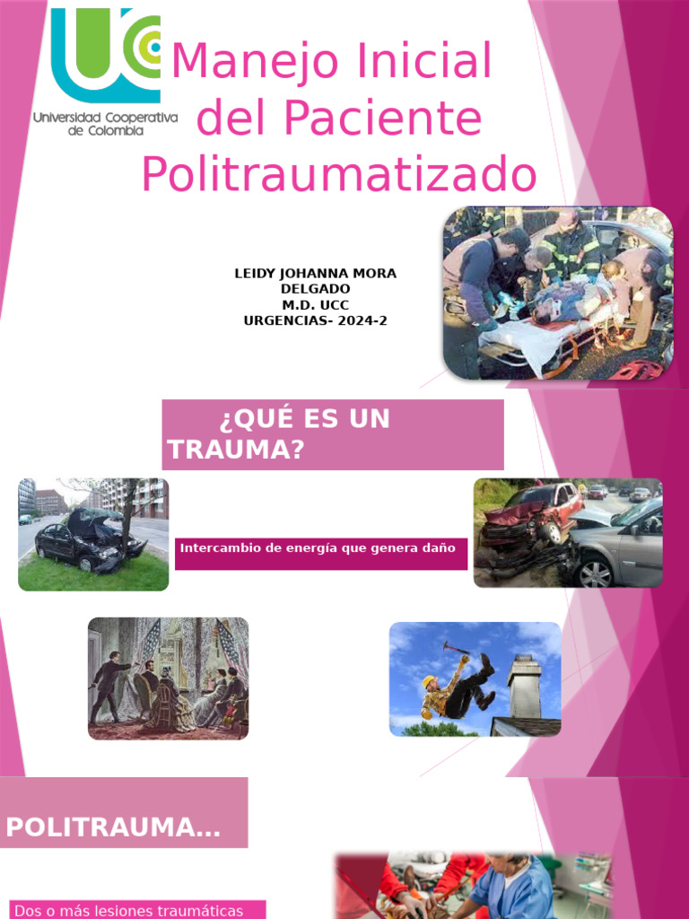 04 Manejo Inicial Del Trauma. Leidy Mora 15 de Agosto 2024 | PDF