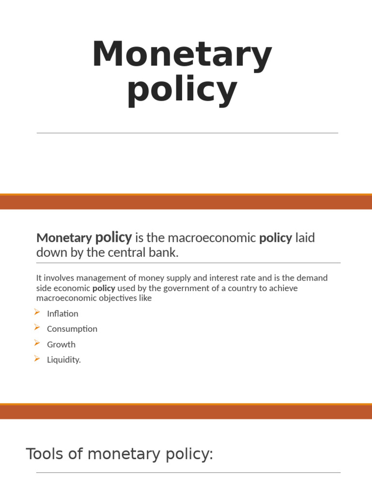 Tools of Monetary Policy | PDF