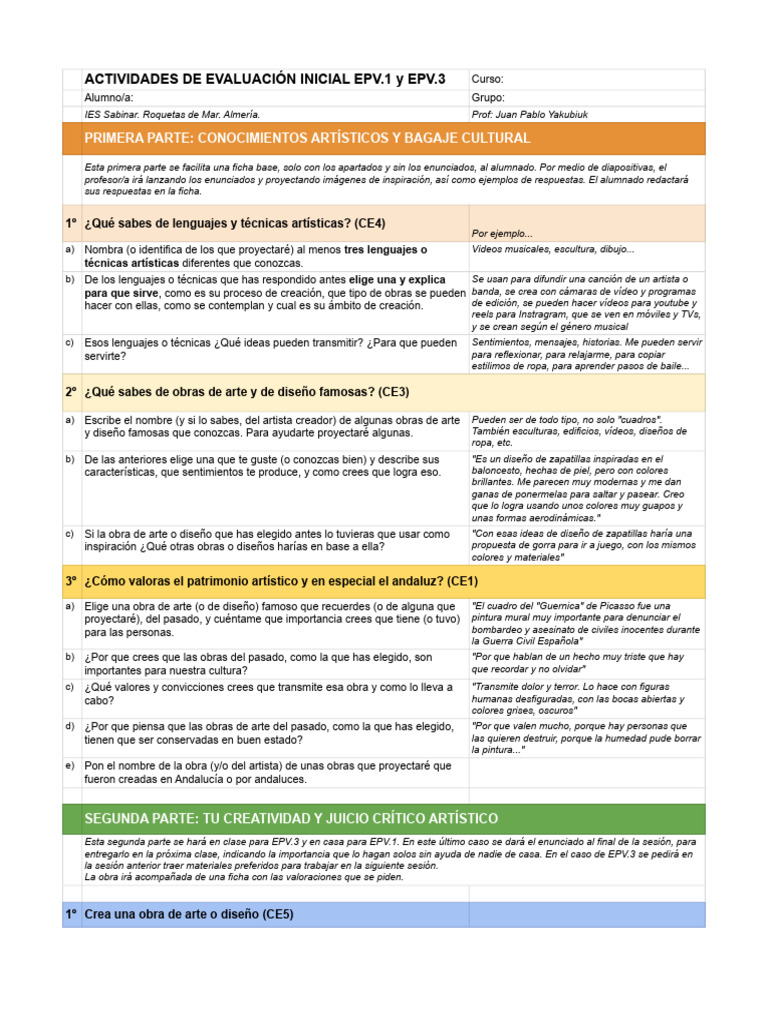 Eval Inicial Epv.1 Epv.3 | PDF Eval Inicial Epv.1 Epv.3 | PDF