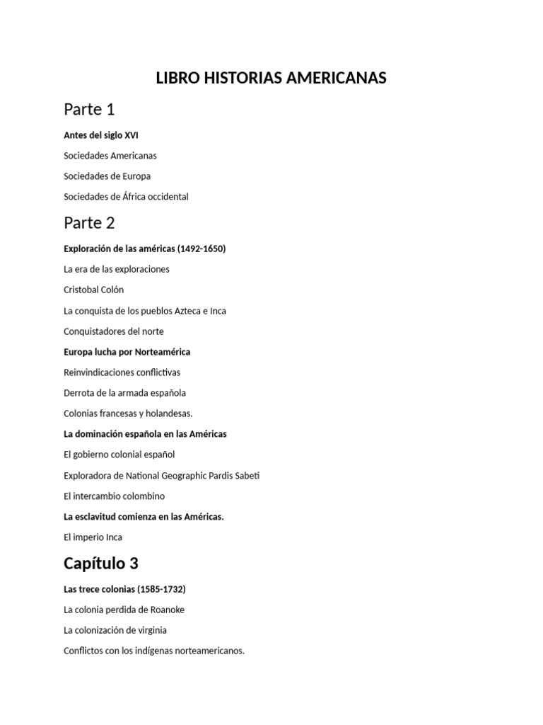 Historias Americanas | PDF