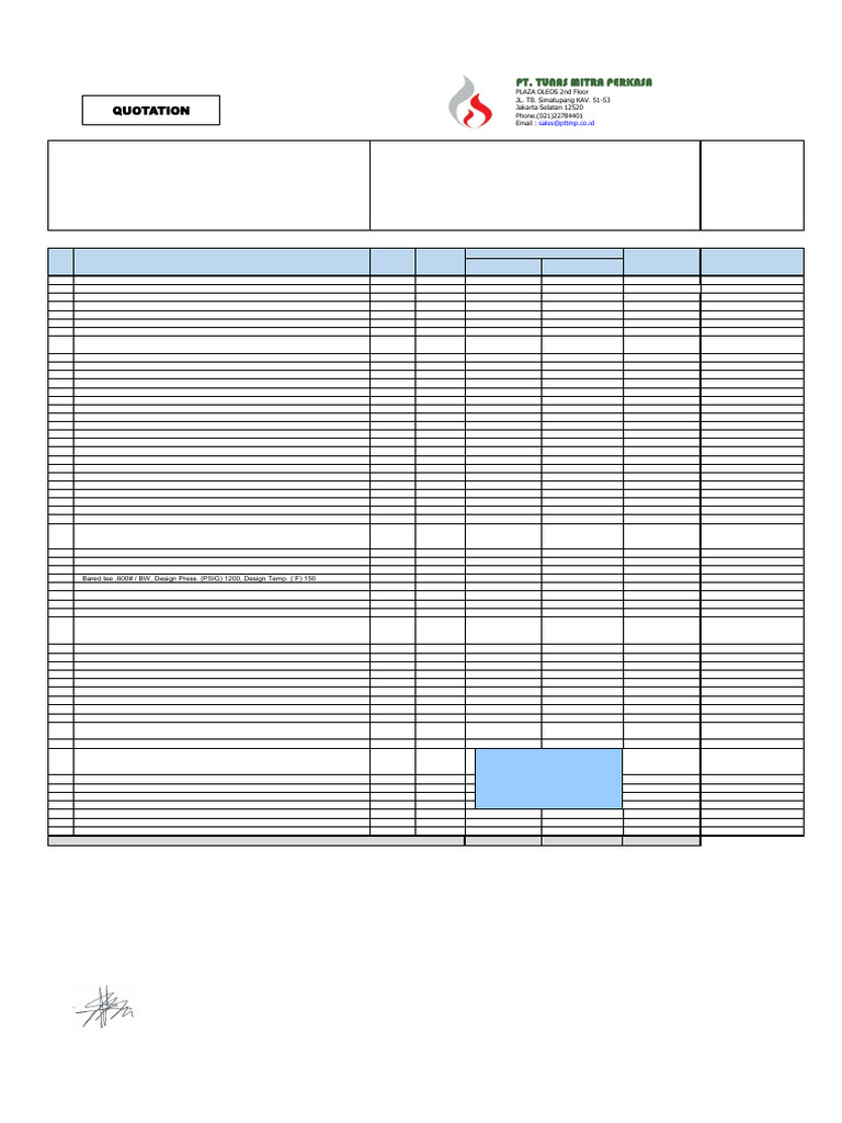 1_QUOTATION Pipeline new | PDF