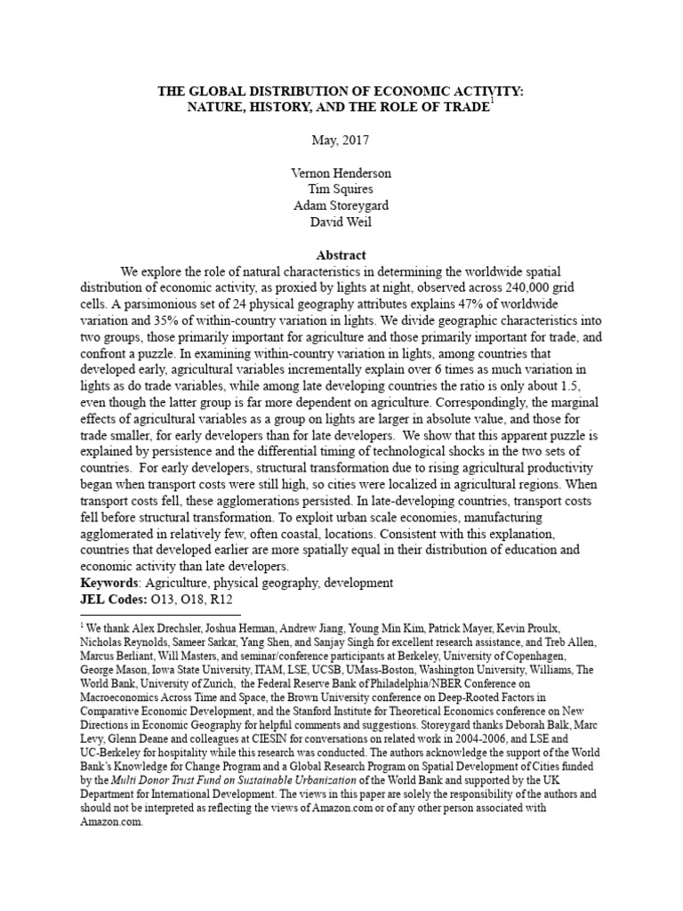 Economic Activity | PDF