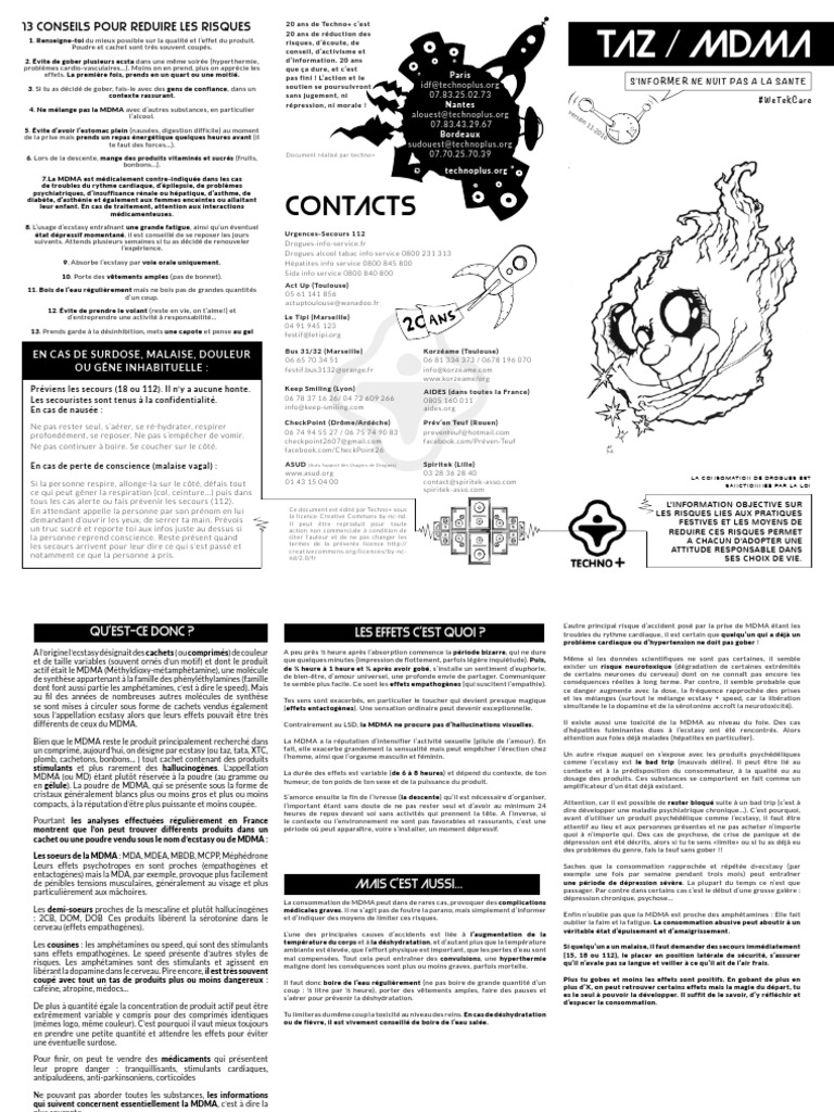 Techno Plus Taz MDMA | PDF