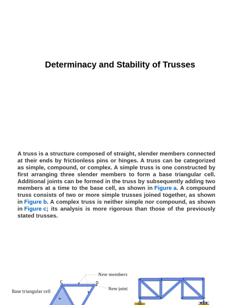 Determinacy and Stability of Truss | PDF | Science & Mathematics