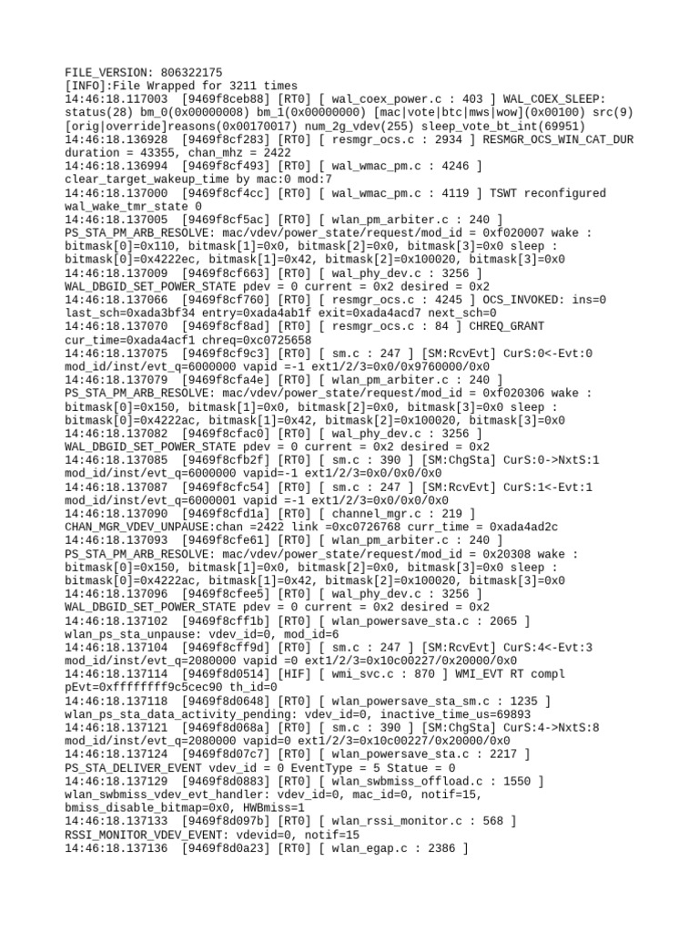 Cnss FW Logs 005 | PDF