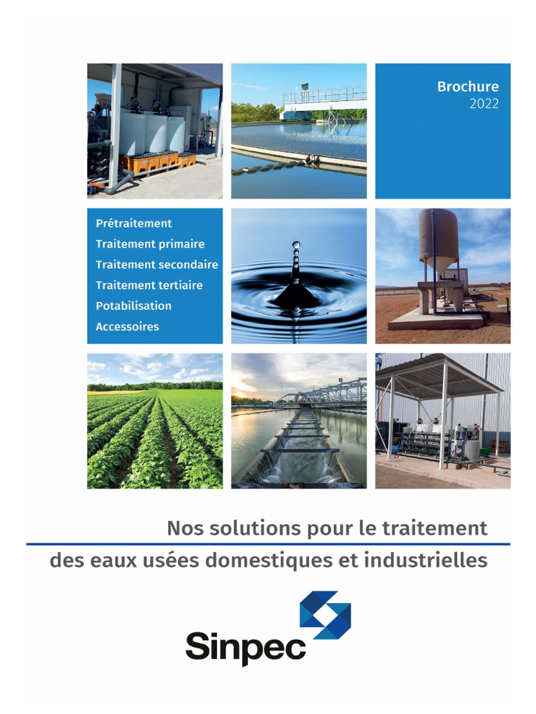 Brochure Traitement Des Eaux SINPEC Ca2i 2022 | PDF