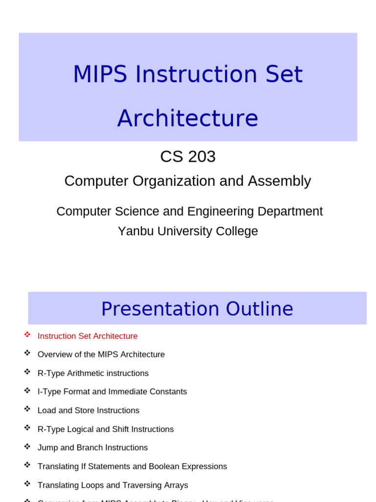 04 Mips Isa 2021 | PDF
