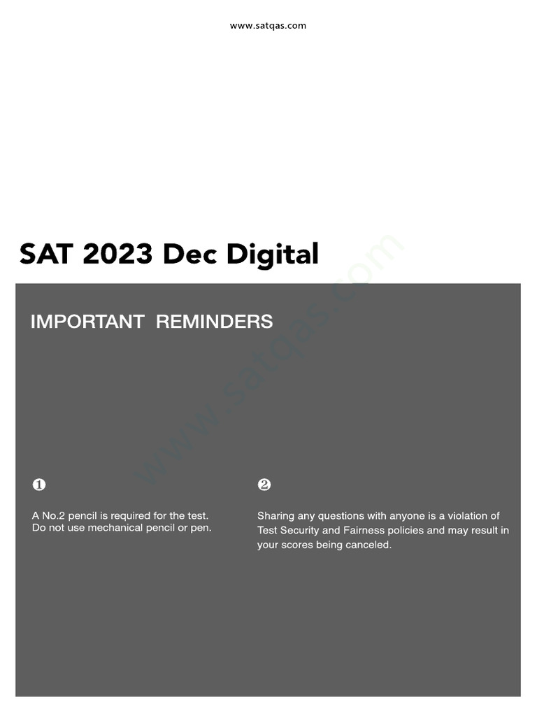 December 2, 2023 DSAT 'A' Variant | PDF